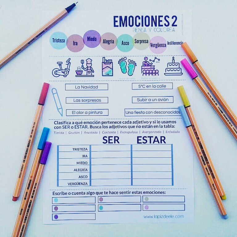 Colorea emociones (1 y 2) - SuperLápiz