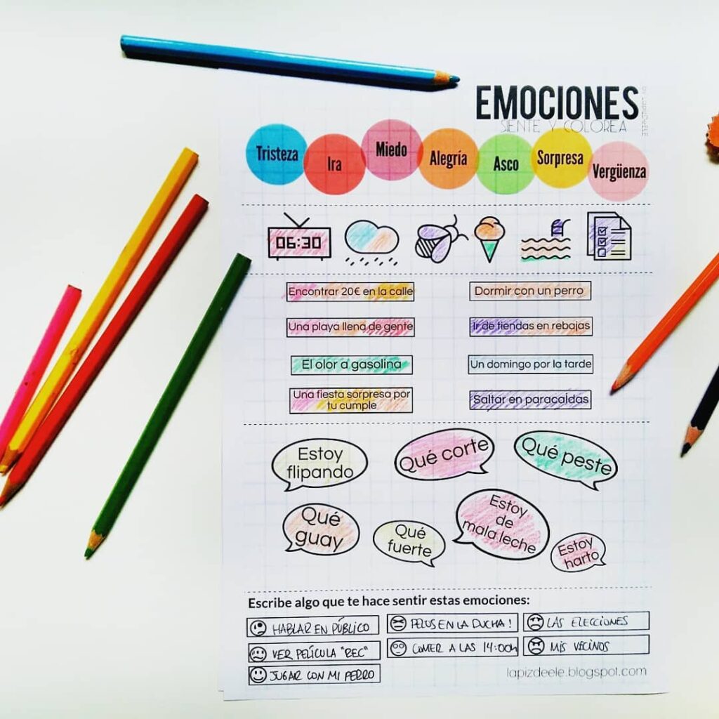 Colorea emociones (1 y 2) - SuperLápiz